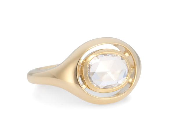Rose Cut Oval Diamond Virgil Ring – Everett