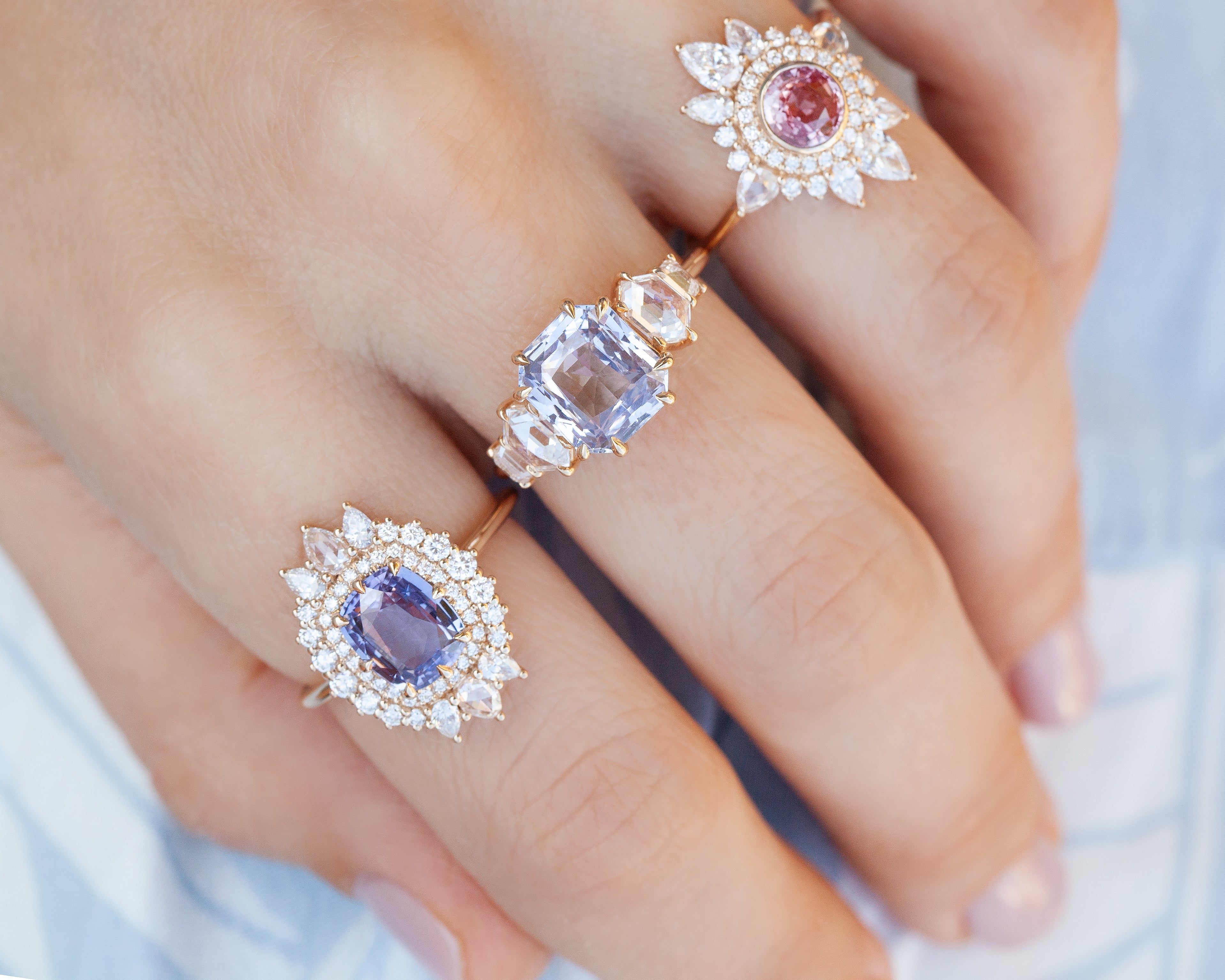 Pink Sapphire Gravity Ring – Everett