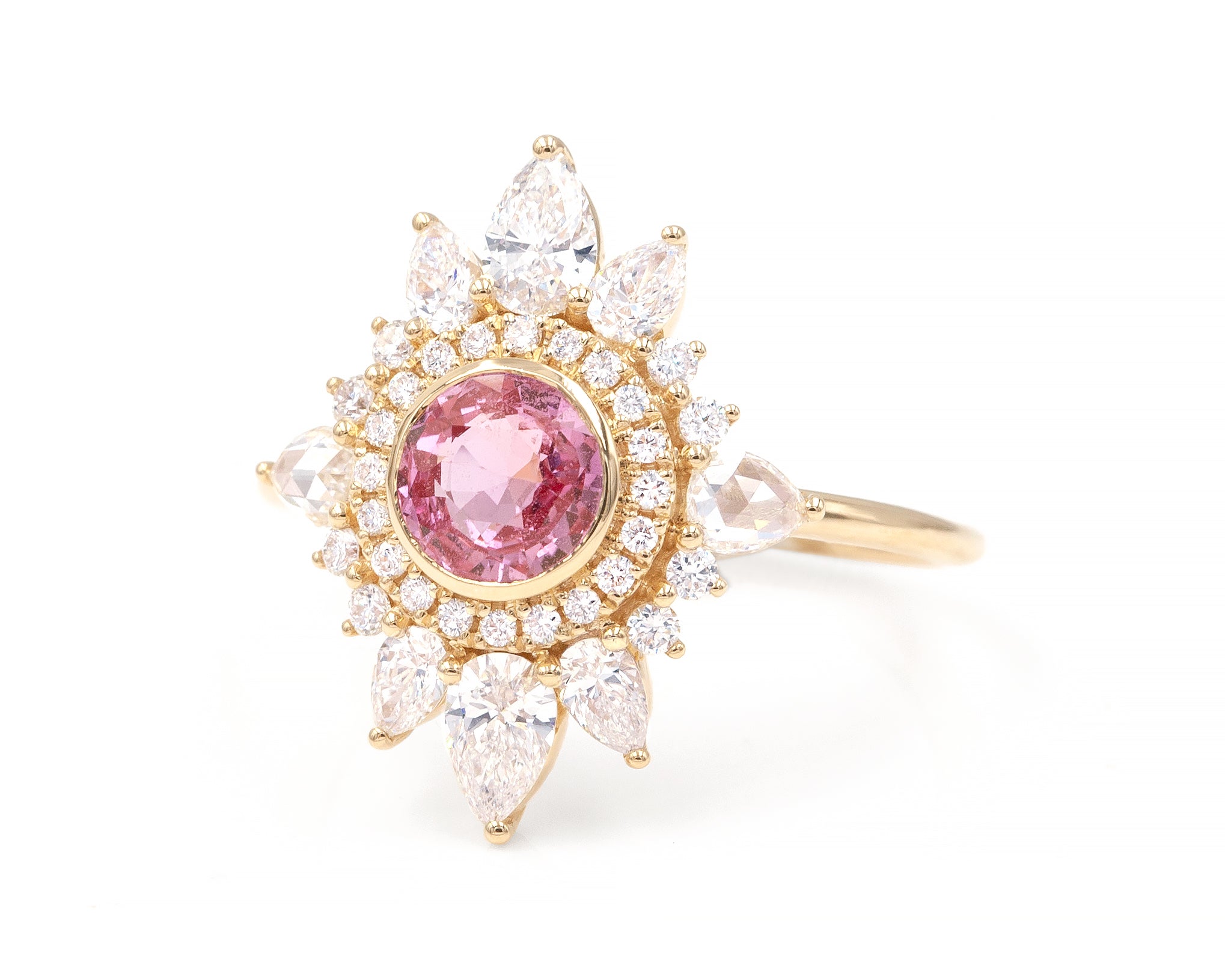 Pink Sapphire Gravity Ring – Everett