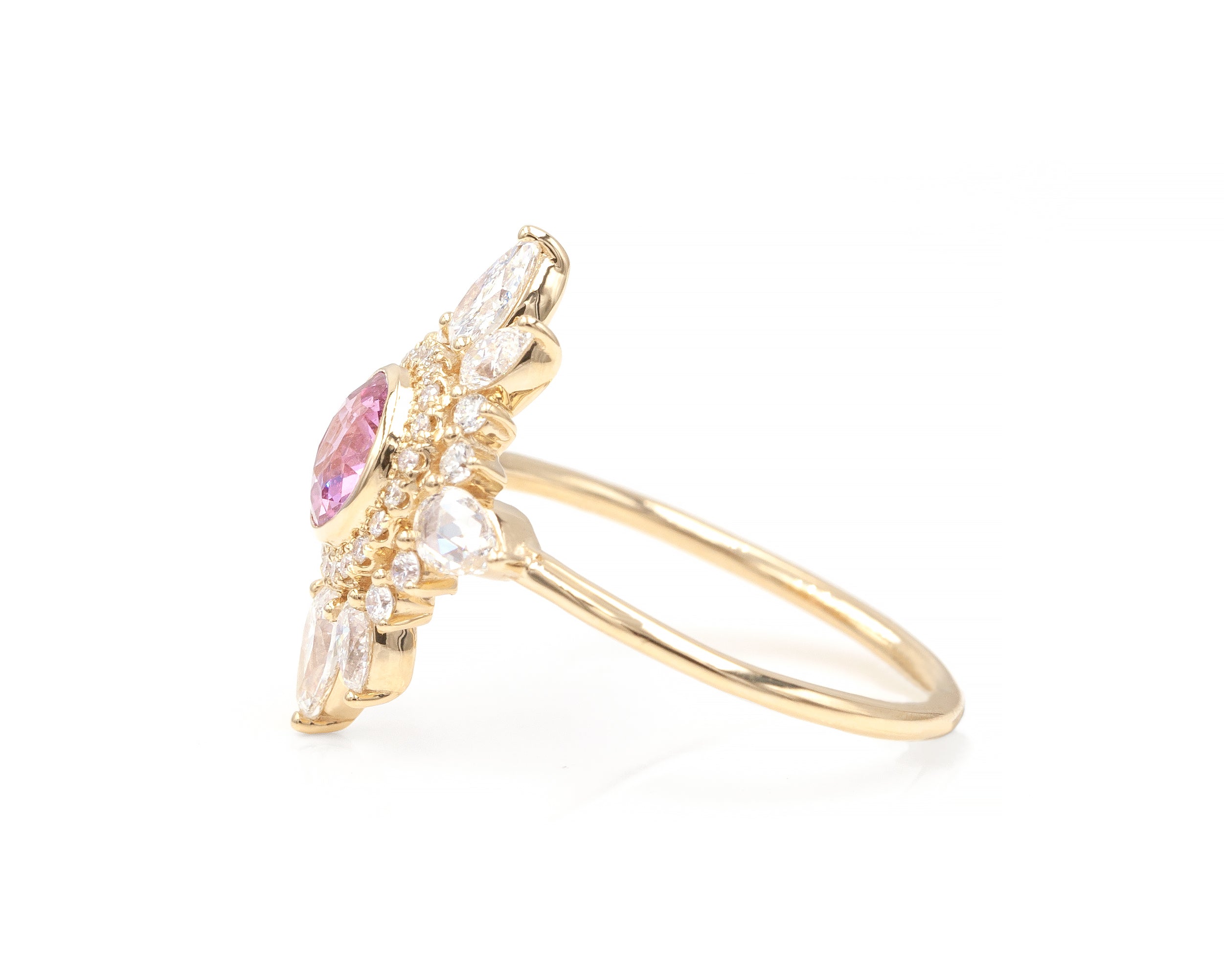Pink Sapphire Gravity Ring – Everett